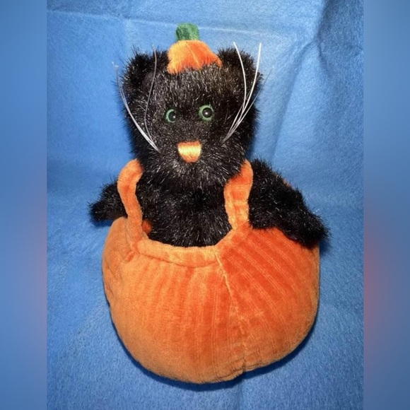 Boyds Bears | Toys | Boyds Bears 7 Inkly Boocat Black Cat In Pumpkin ...